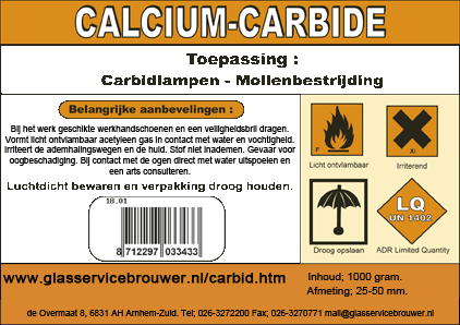 Brouwer Home; Carbid voor mollenbestrijding